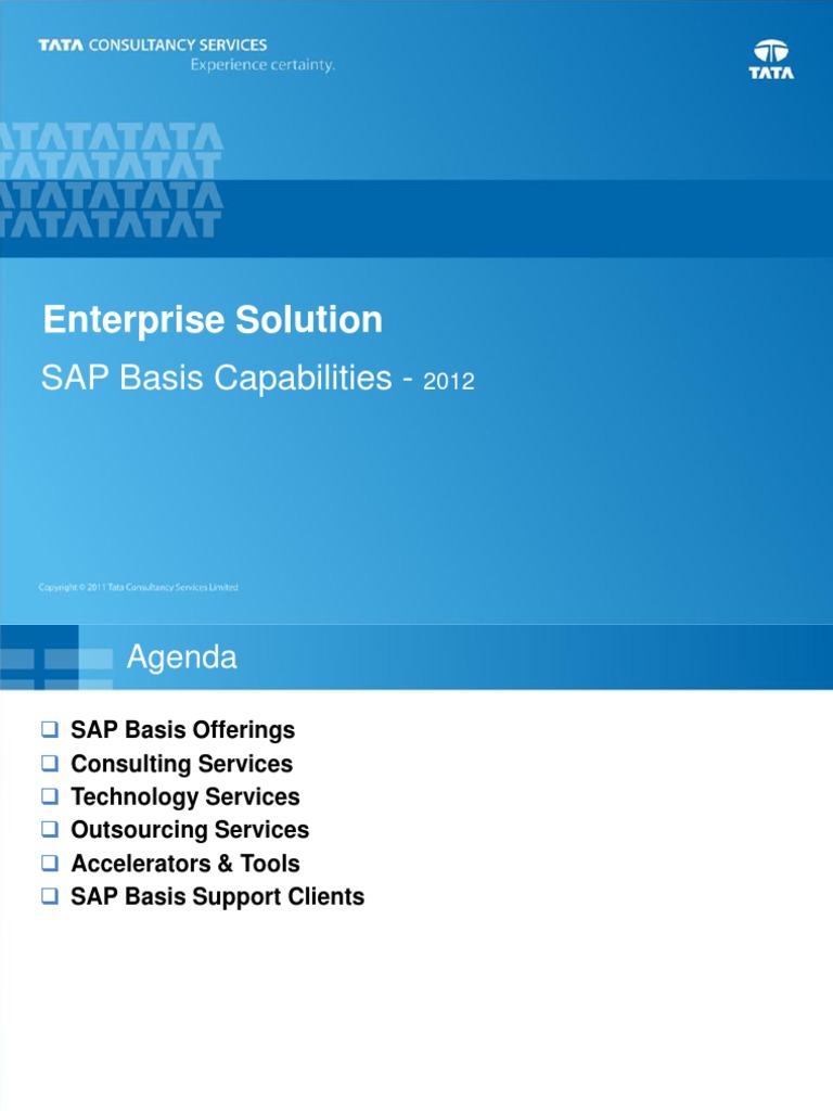 SAP Basis Capabilities Deck Ver 1.6 | PDF | Sap Se | Itil
