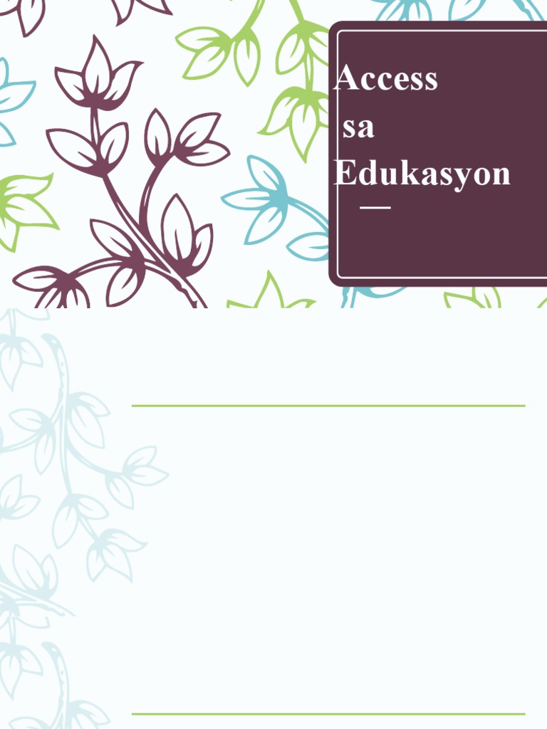 Access Sa Edukasyon | PDF