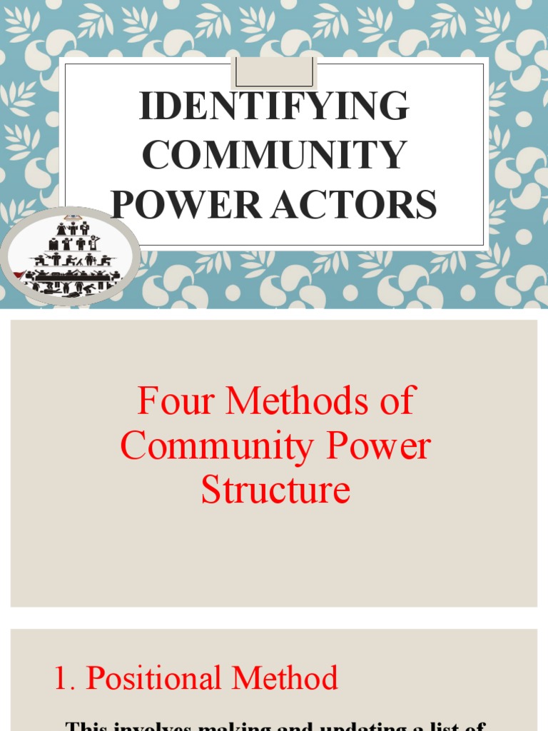 Community Power Structure Methods | PDF | Social Science