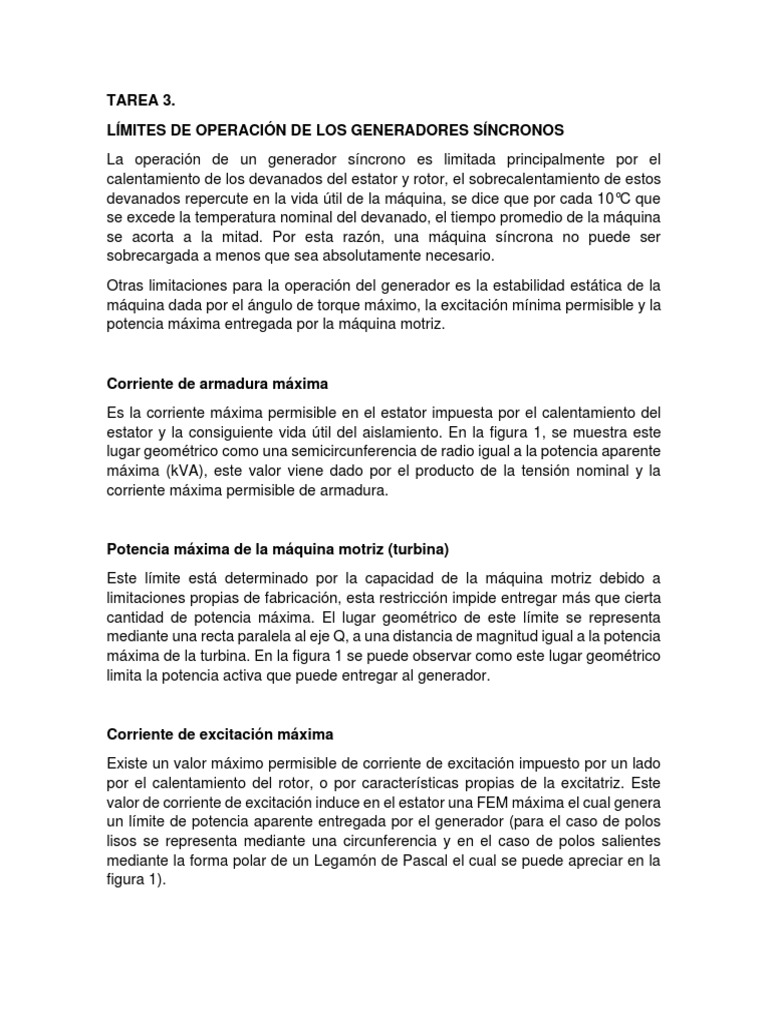 Tarea ASEP II 3er Parcial PDF | PDF | Generador eléctrico | Energia ...