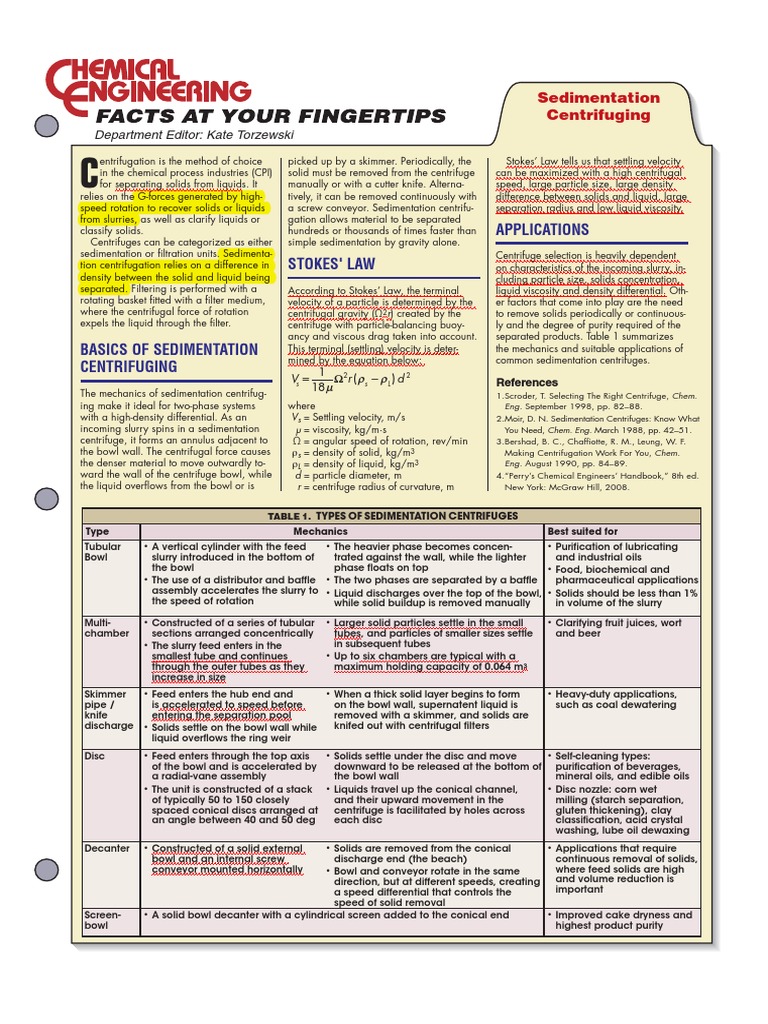 Facts at Your Fingertips-200801-Centrifuging | PDF | Centrifuge | Soft ...