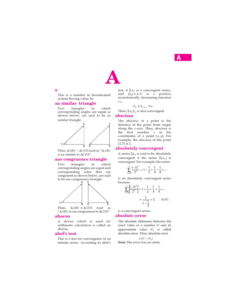 Maths Dictionary | PDF | Rotation Around A Fixed Axis | Velocity
