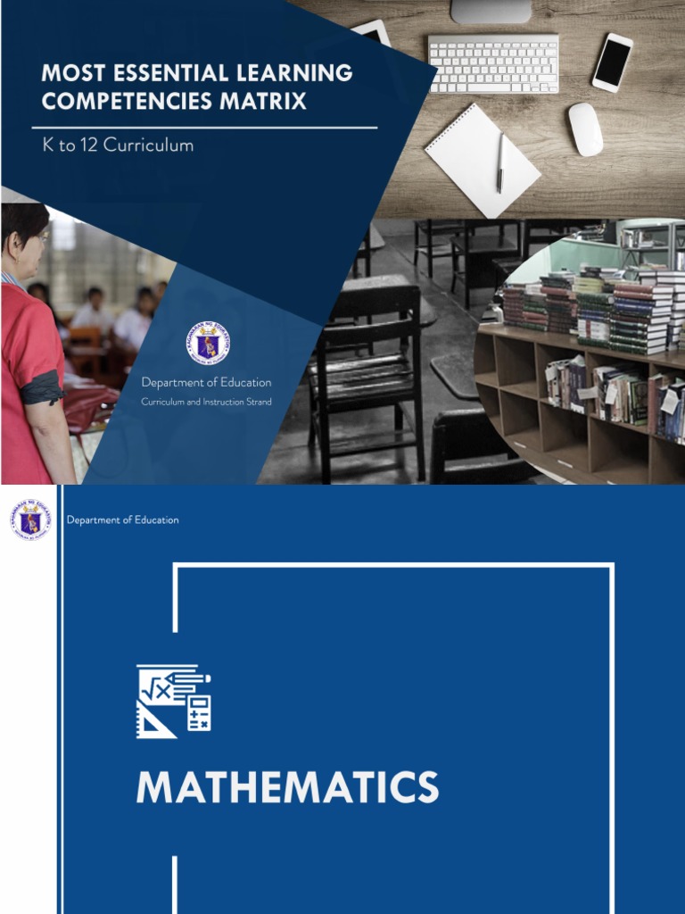 MATHEMATICS - Most-Essential-Learning-Competencies-Matrix | PDF ...