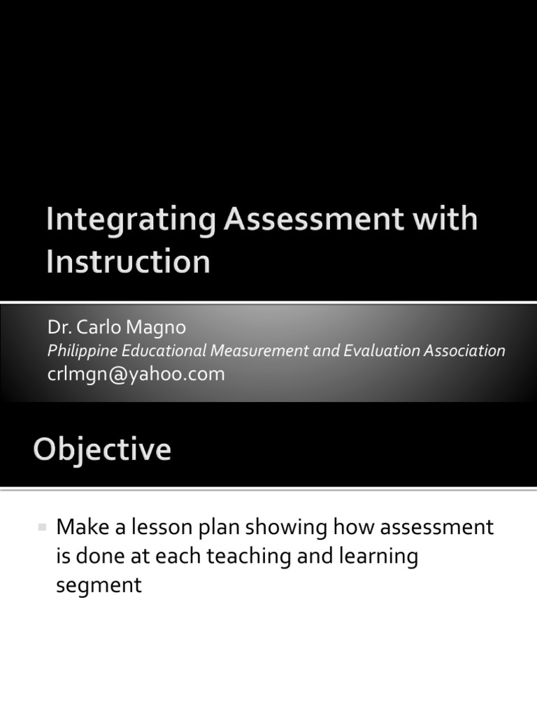 Integrating Assessment With Instruction Pdf Educational Assessment