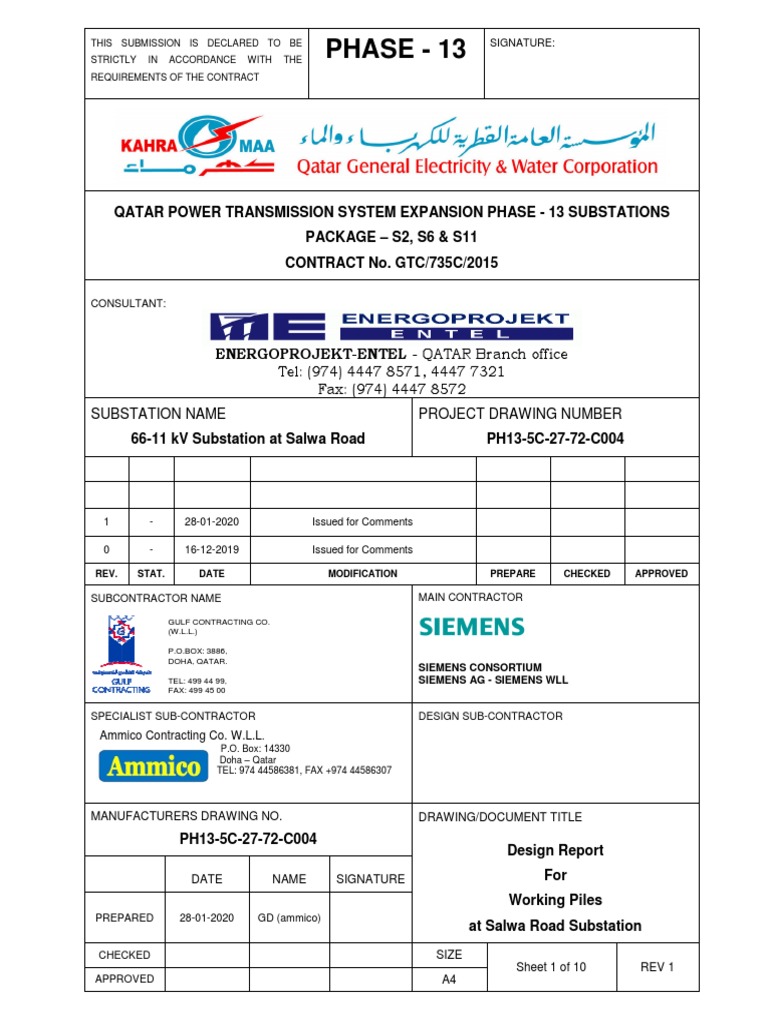 Working Piles Design Report Rev 1 | PDF | Deep Foundation ...