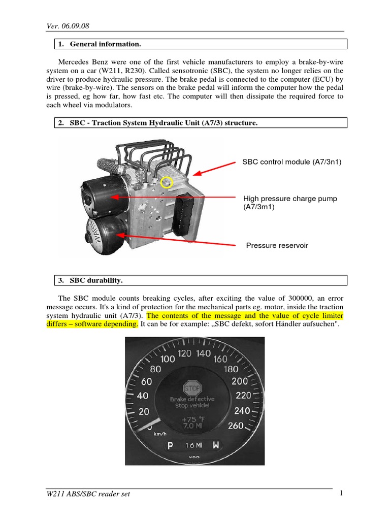 Repairing the Brake-by-Wire System in Mercedes Benz W211 Models ...