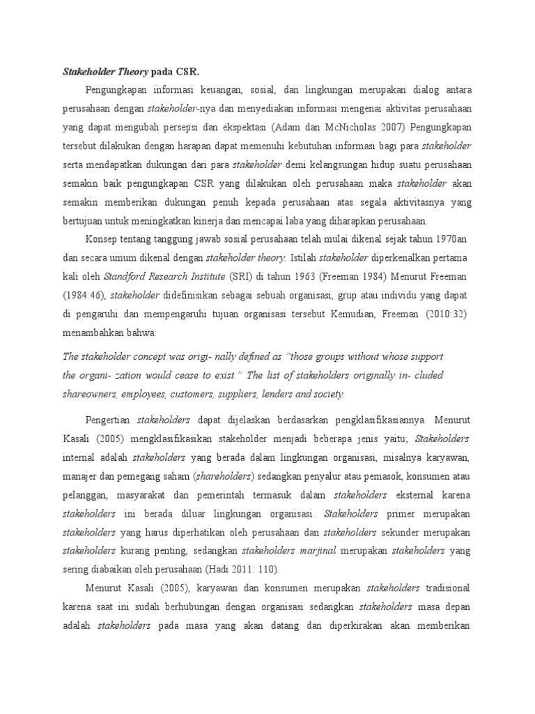 Teori CSR | PDF