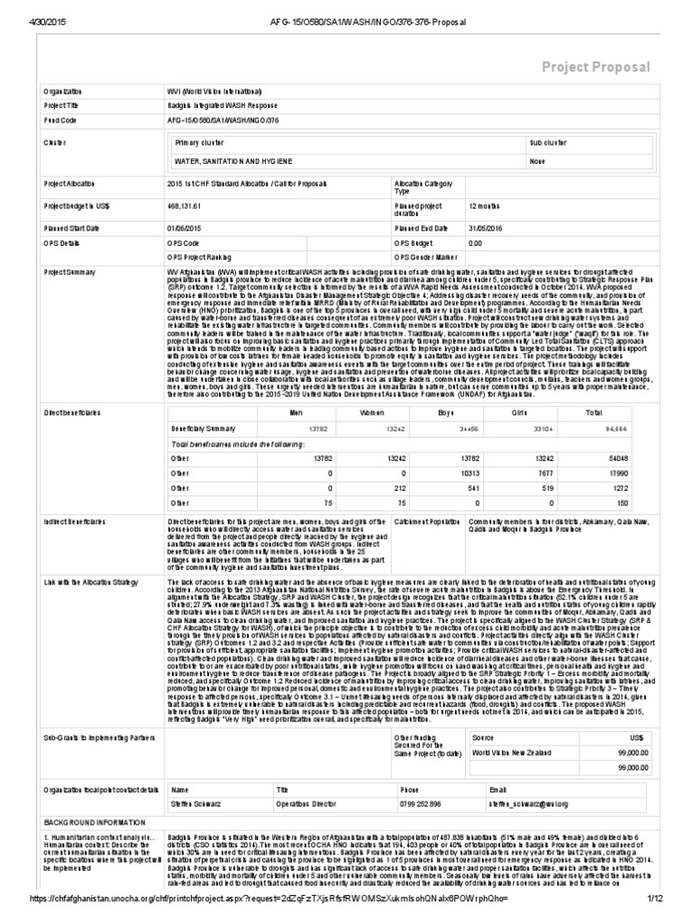 Project Proposal: Total Beneficiaries Include The Following | PDF ...