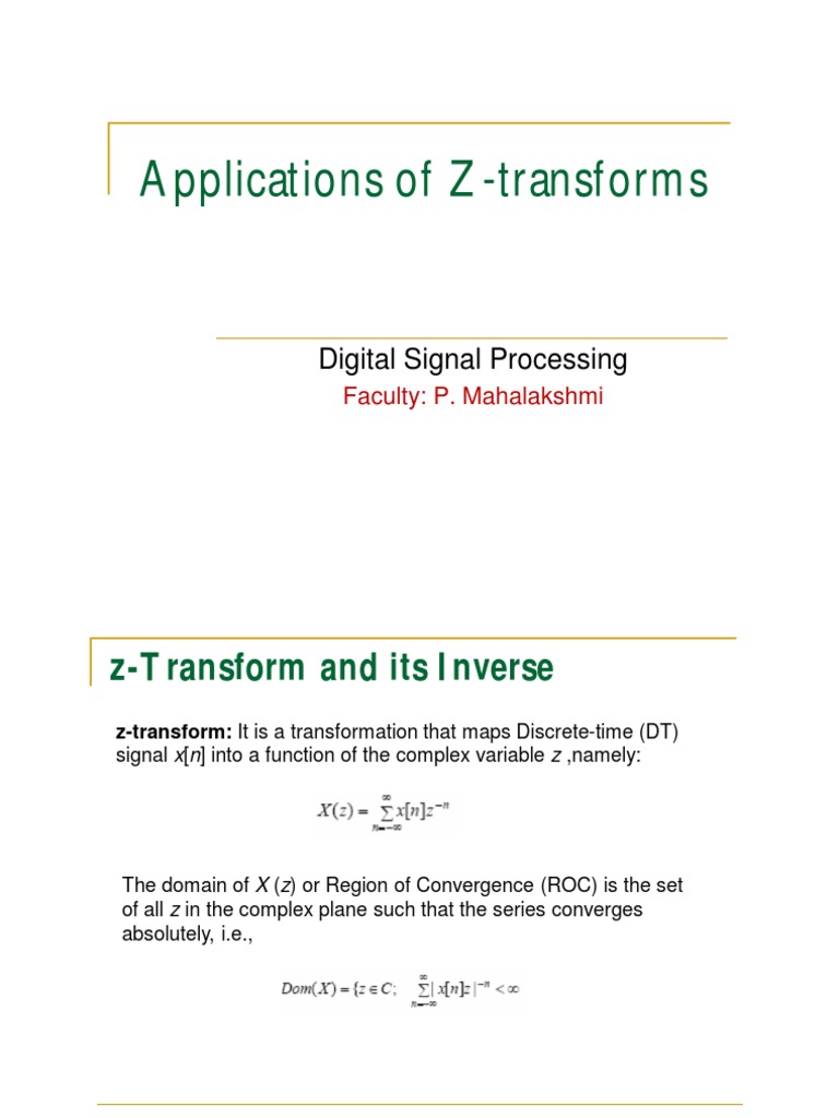 6-Z-Transform, ROC, Stability, Causality analysis-09-Dec-2019Material - I - 09-Dec-2019 - 3 ...