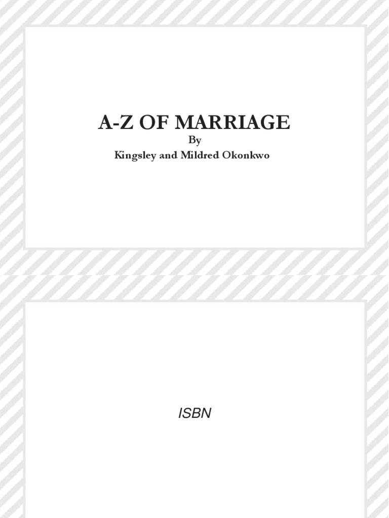 A Z Of Marriage Kingsley Mildred Okonkwo Pdf Pdf Laughter