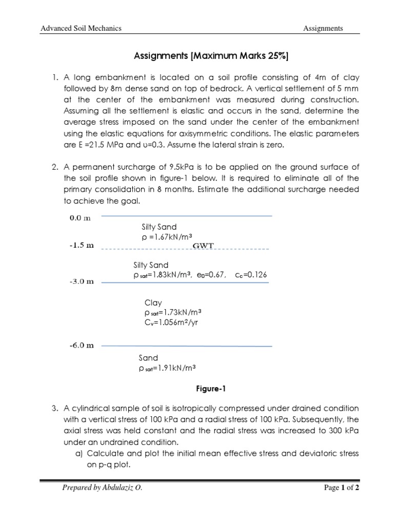 Assignment | PDF | Stress (Mechanics) | Elasticity (Physics)