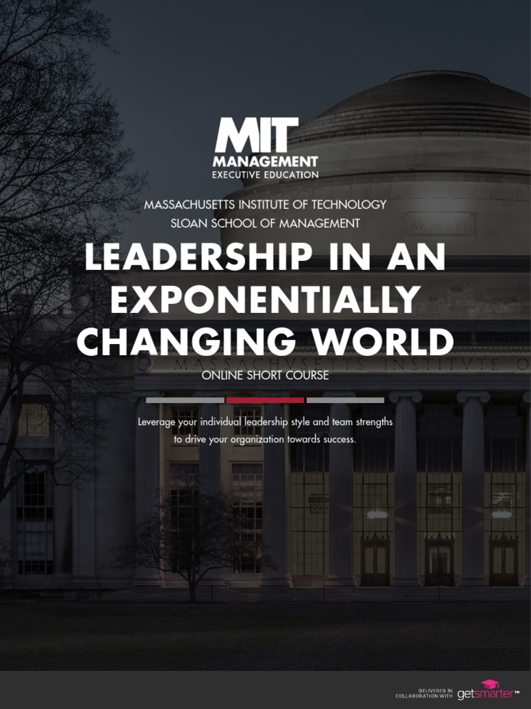 Mit Leadership in An Exponentially Changing World Online Program ...