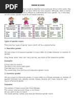 Noun Gender Worksheets PDF Guide | PDF | Grammatical Gender | Syntactic ...