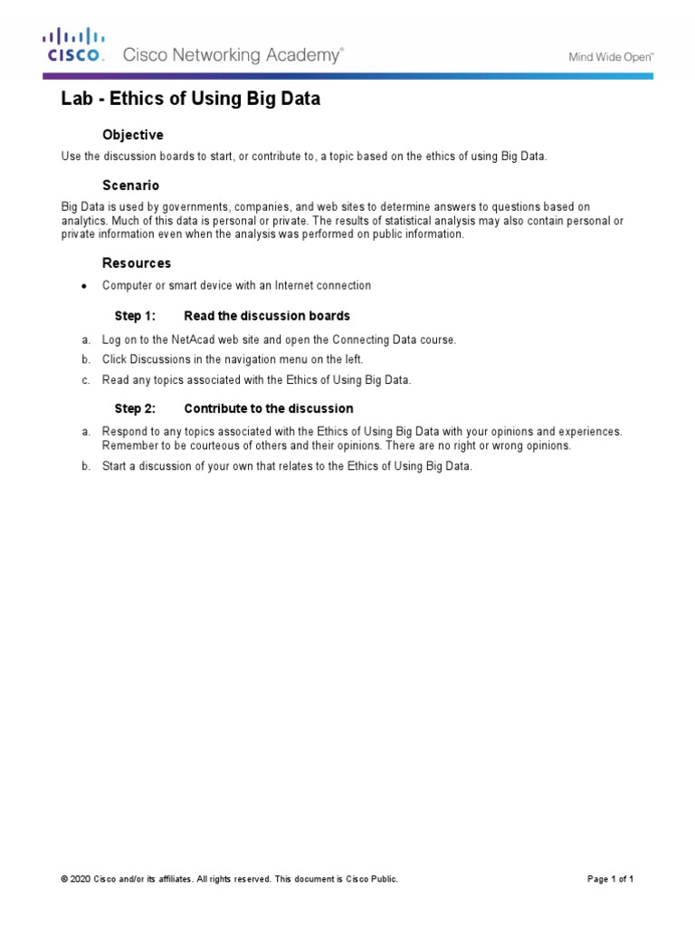 2.4.1.5 Lab - Big Data Ethics XXXX | PDF | Art
