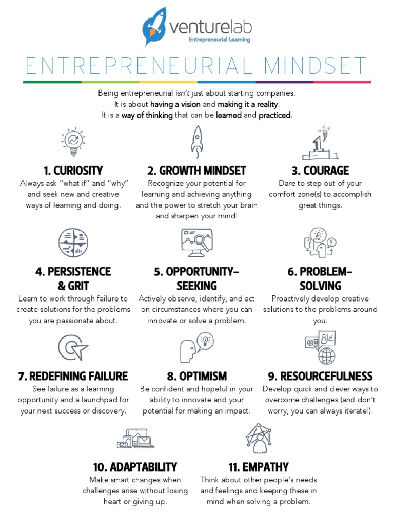 VentureLab Entrepreneurial Mindset and Skillset | PDF ...