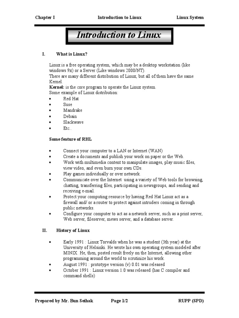 Introduction To Linux (Already) | PDF | Linux | Operating System