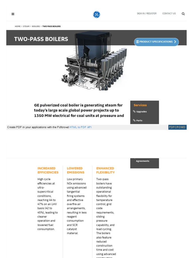 WWW Ge Com Power Steam Boilers Two Pass | PDF | Boiler | Energy Technology
