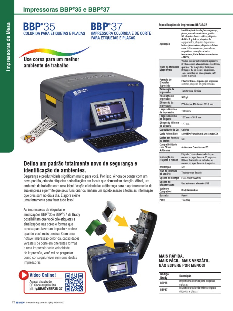 Catalogo Brady 2017 Impressoras P3-31.indd | PDF | Impressora ...