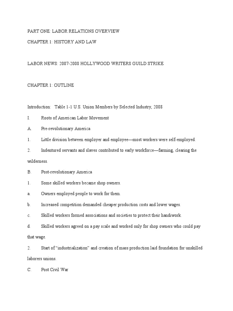 Chapter 1 Im, History and Law | PDF | Collective Bargaining | Strike Action