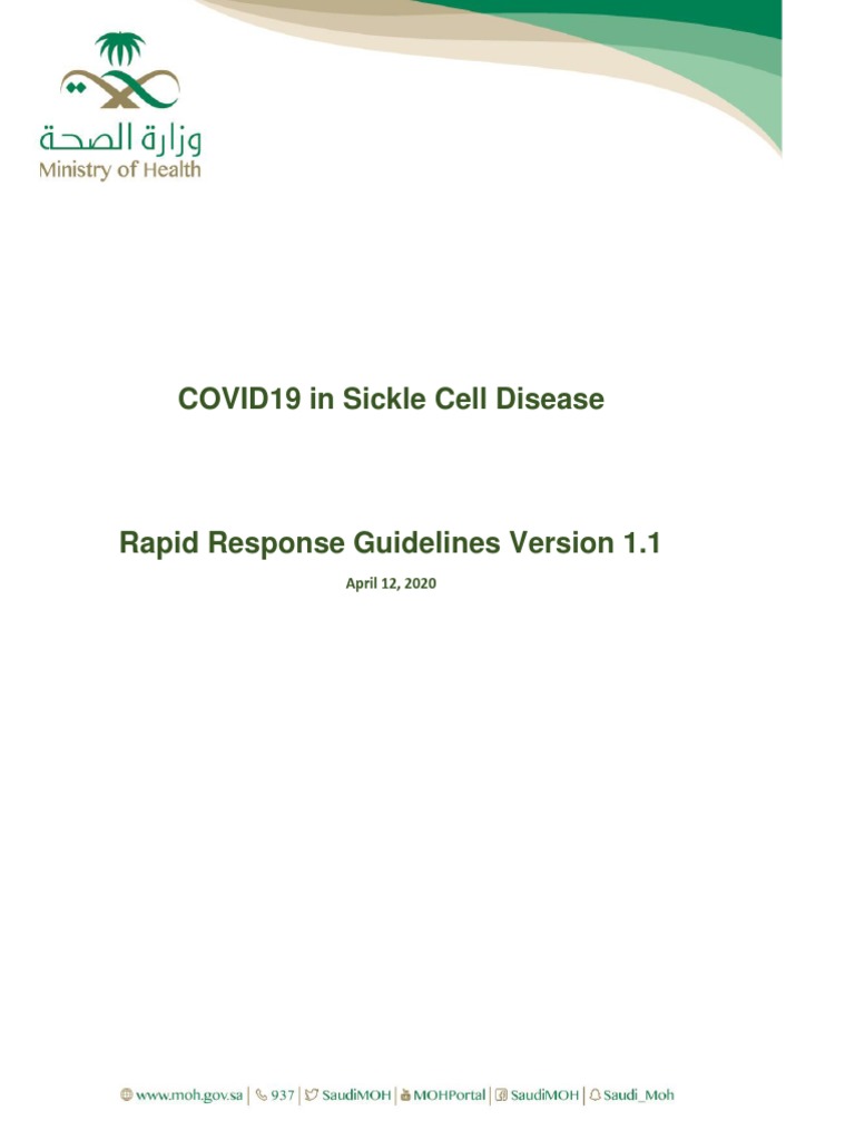 COVID-19 Guidelines for Sickle Cell Patients | PDF | Infection ...