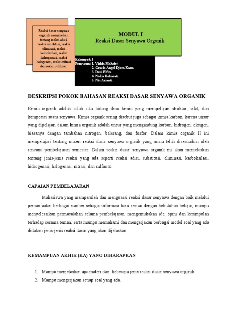 Modul Kimia Organik 2 | PDF