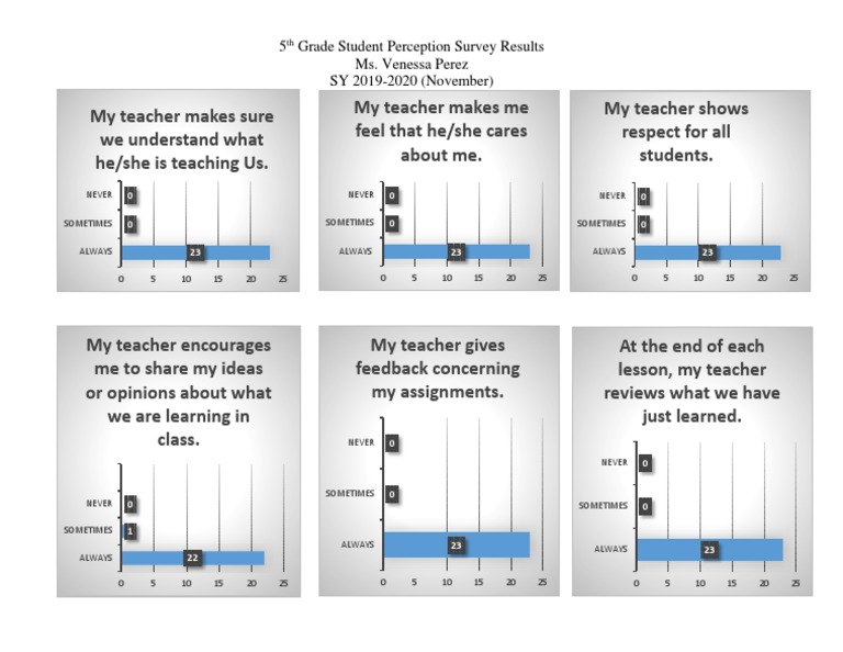 Student Perception Survey Chart November | PDF