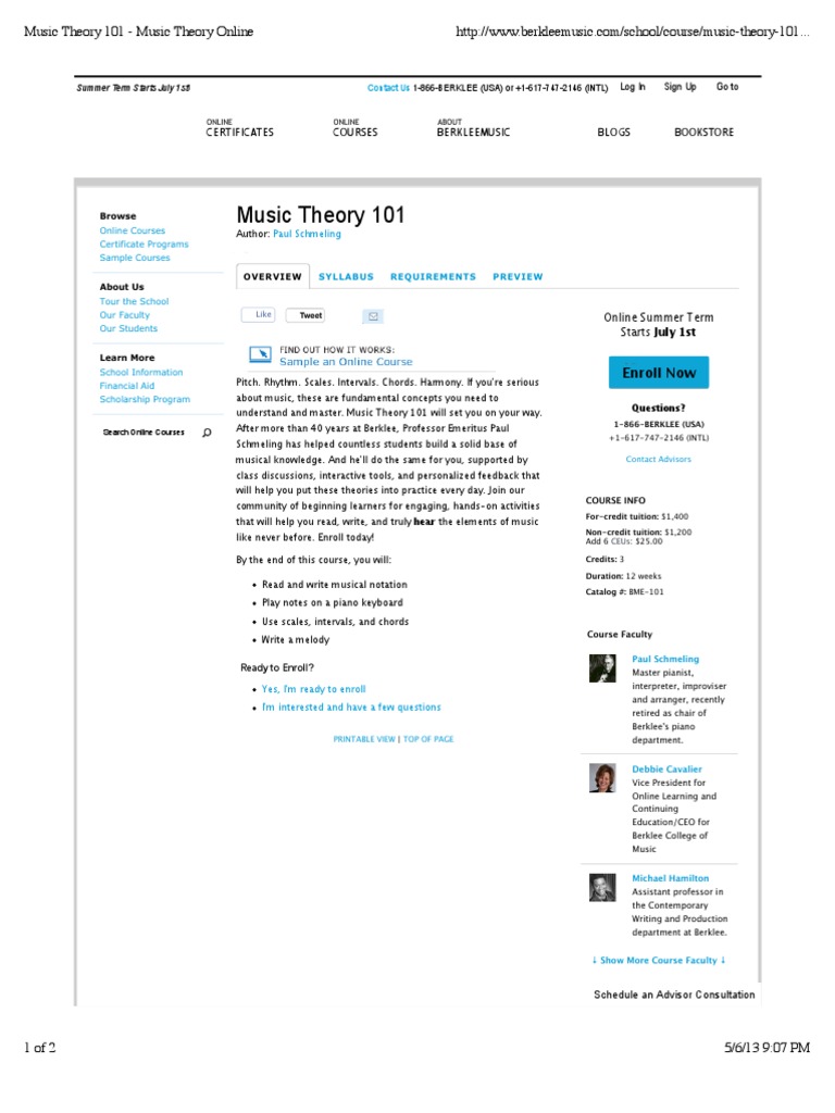 Music Theory 101 - Music Theory Online | PDF | Music Theory ...