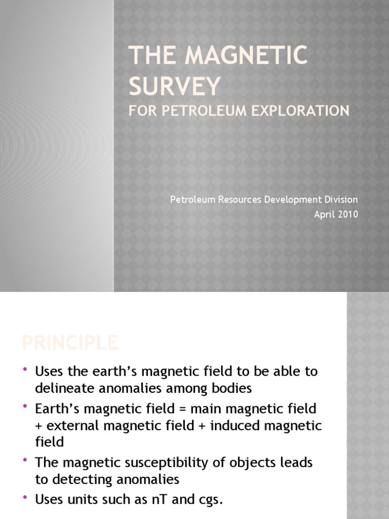 Magnetic Survey for Petroleum Exploration | PDF | Magnetometer | Earth ...