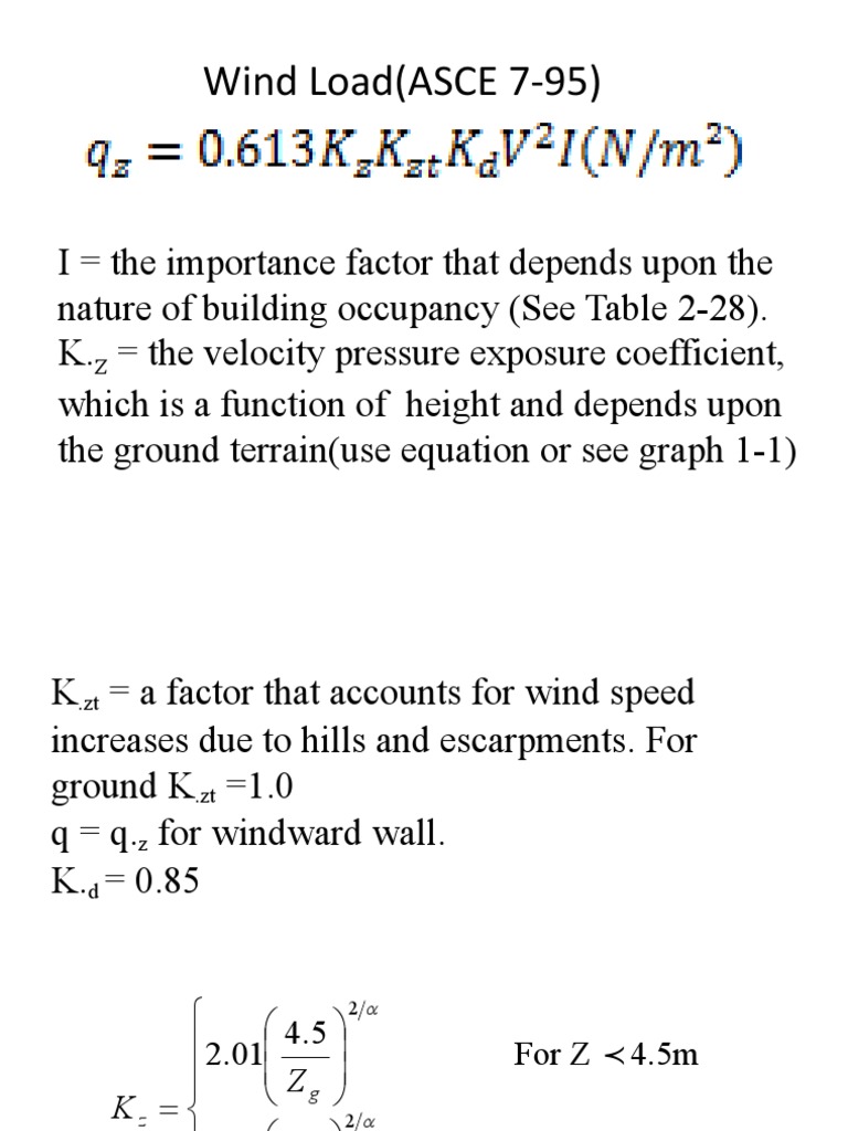 Wind Load (ASCE 7-95) | PDF