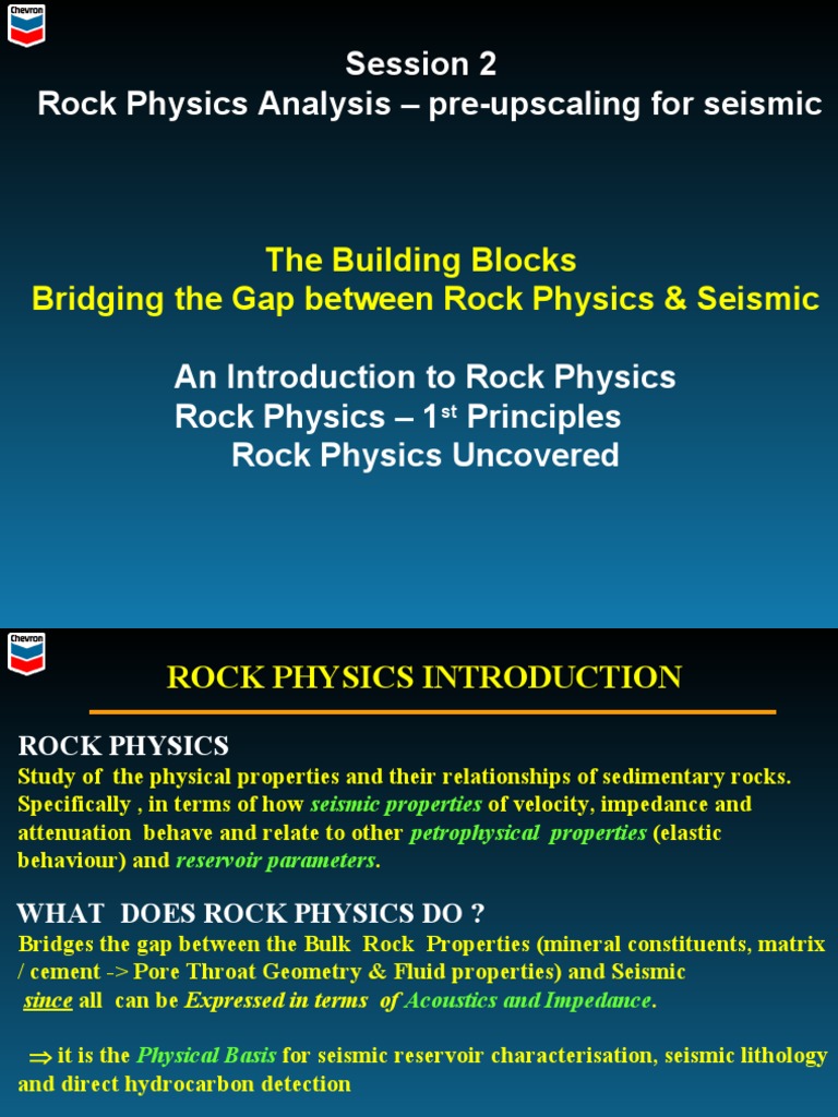 Rock Physics for Seismic Analysis | PDF | Porosity | Stress (Mechanics)