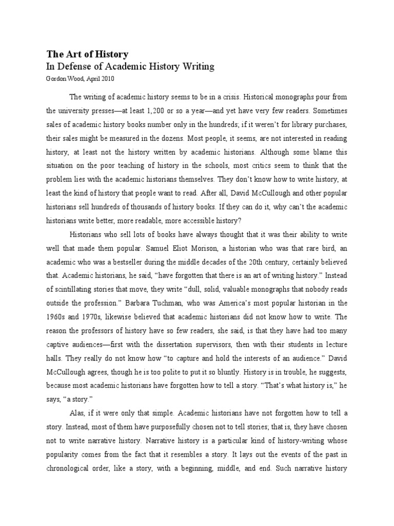 The Art of History | PDF | Historian | Narrative