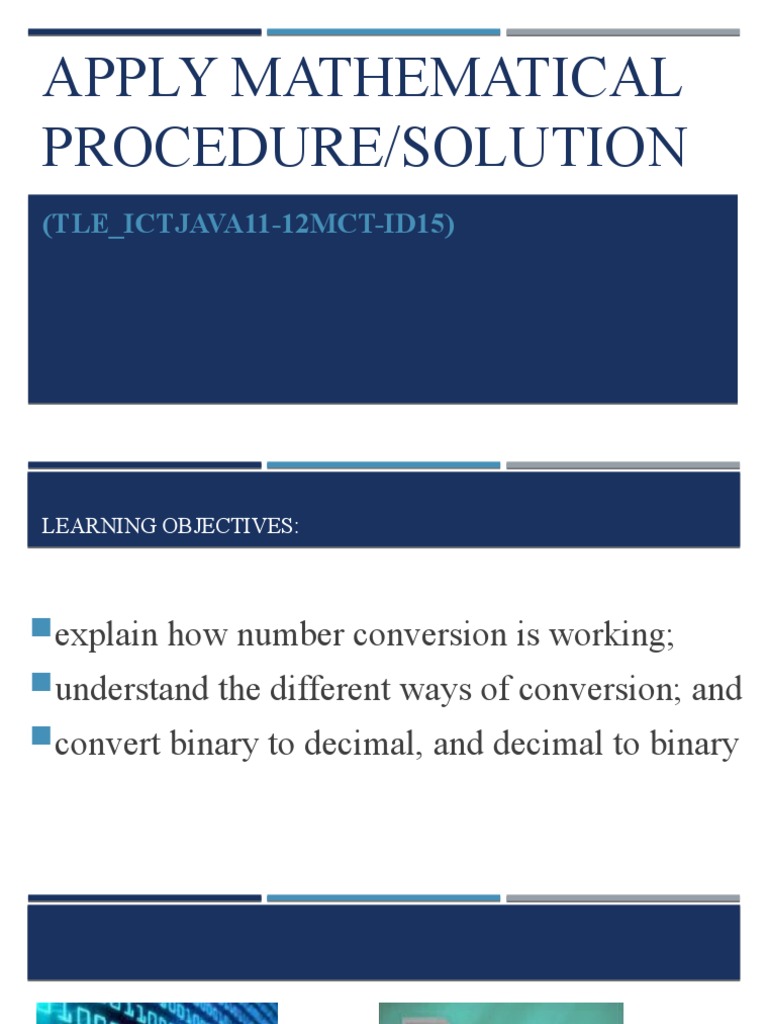Apply Mathematical Procedure/solution | PDF | Decimal | Discrete ... Apply Mathematical Procedure/solution | PDF | Decimal | Discrete ...