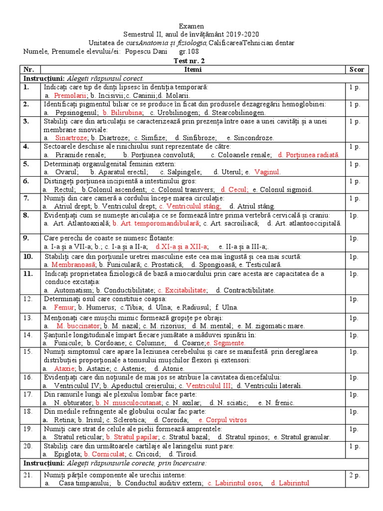 Exam V 2 - Elev | PDF