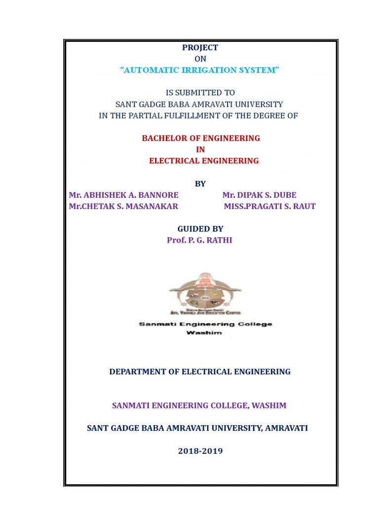 Project: Is Submitted To Sant Gadge Baba Amravati University in The Partial Fulfillment of The ...