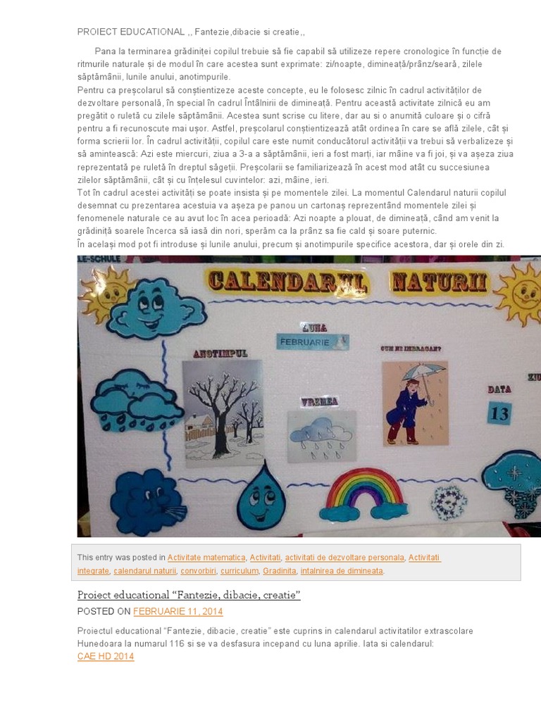 Proiect Educational | PDF