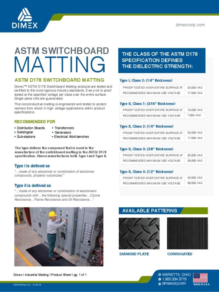 Astm D178 Switchboard Matting | PDF | Electrical Engineering | Electricity