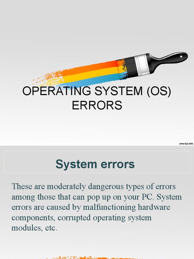 Operating System (Os) Errors | PDF
