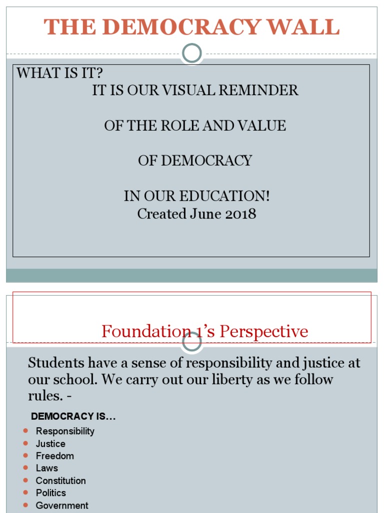 The Democracy Wall | PDF | Social Equality | Democracy