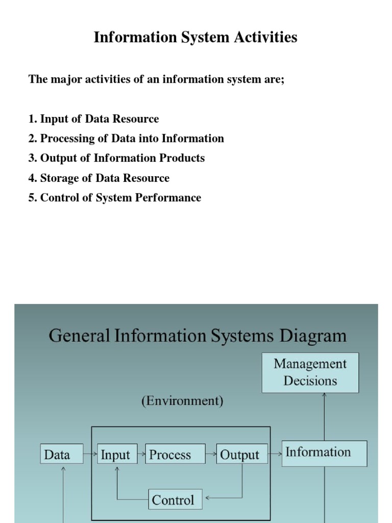 Information System Activities | PDF