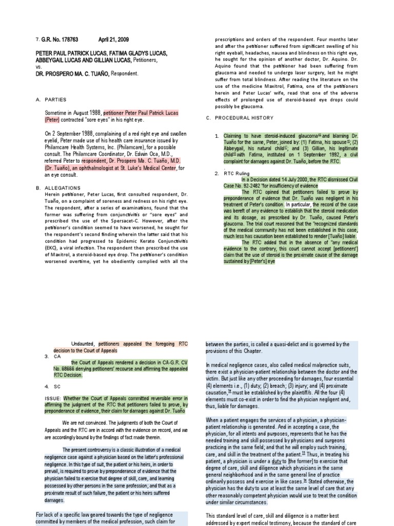 RTC Ruling | PDF | Standard Of Care | Negligence
