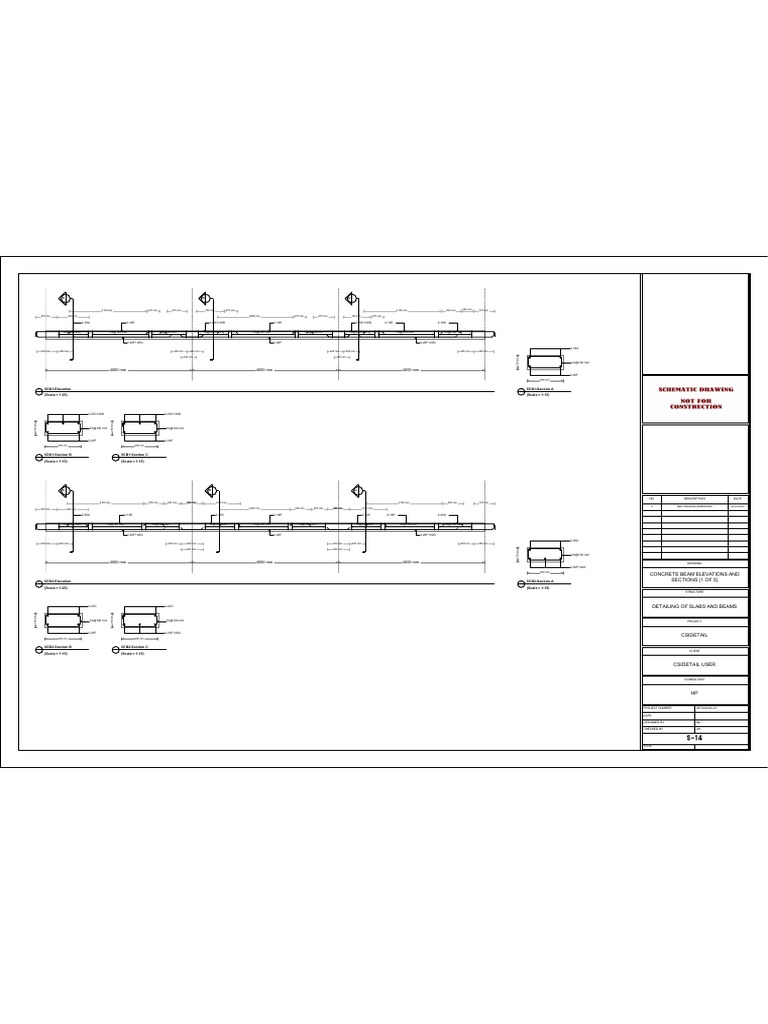 Concrete Beam Elevations and Sections (1 of 5) | PDF | Structural ...