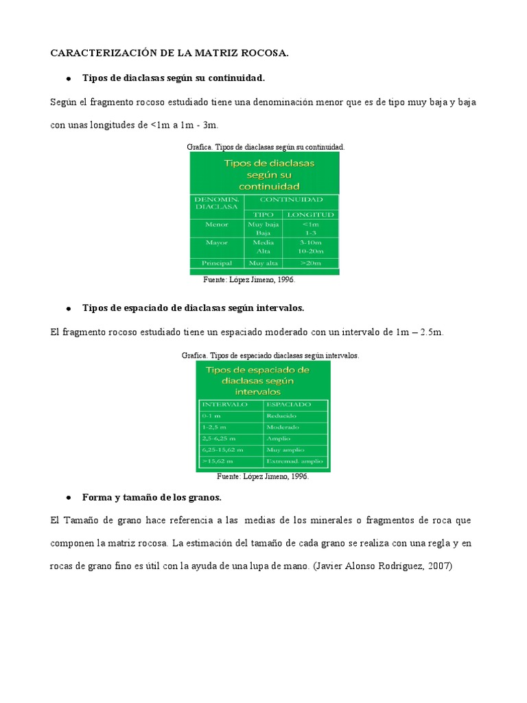 CARACTERIZACIÓN DE LA MATRIZ ROCOSa | PDF | Meteorización | Roca (geología)