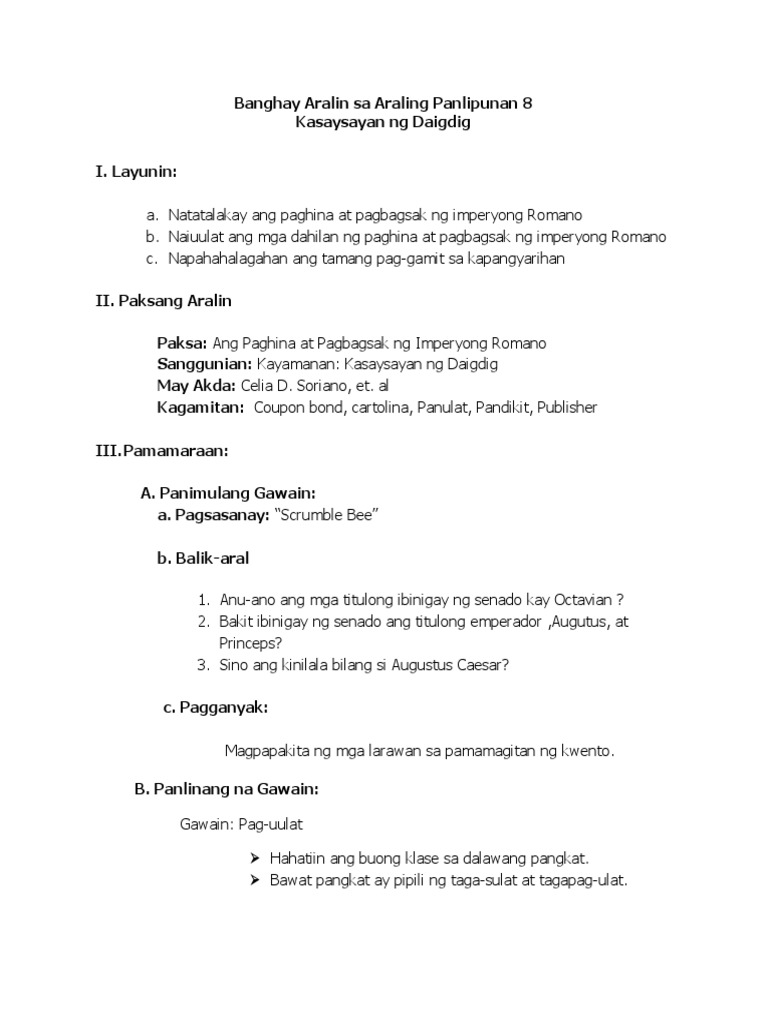 Lesson Plan AP8 | PDF