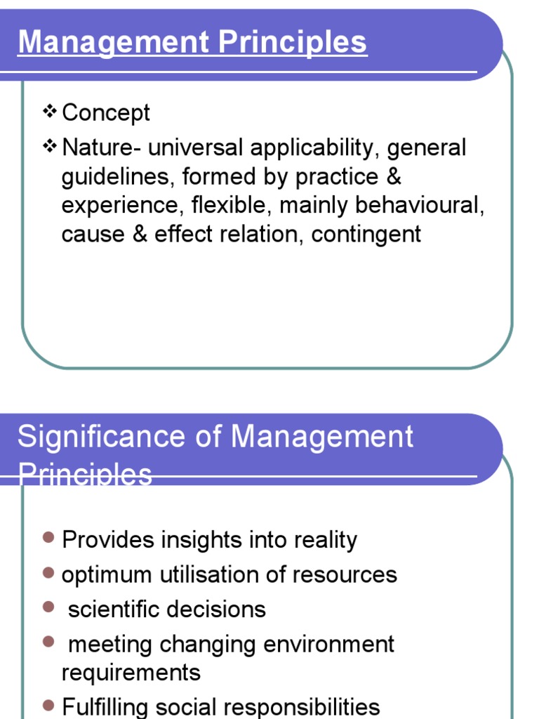 Management Principles Overview | PDF | Career & Growth