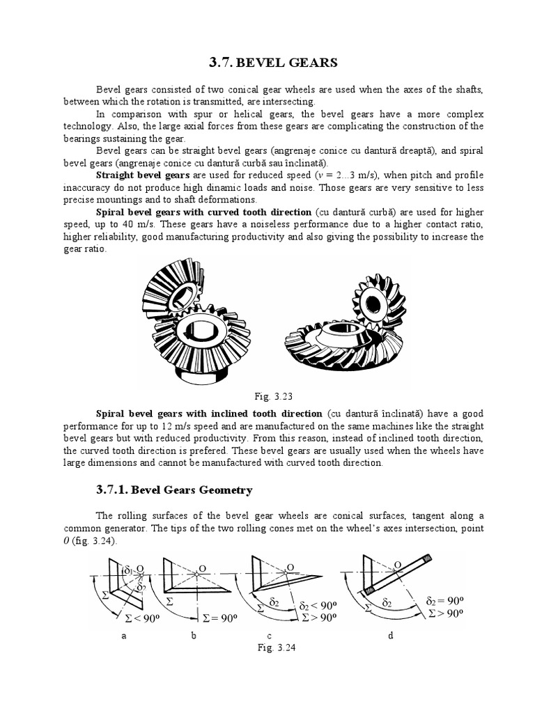 Bevel Gears Geometry | Download Free PDF | Gear | Kinematics