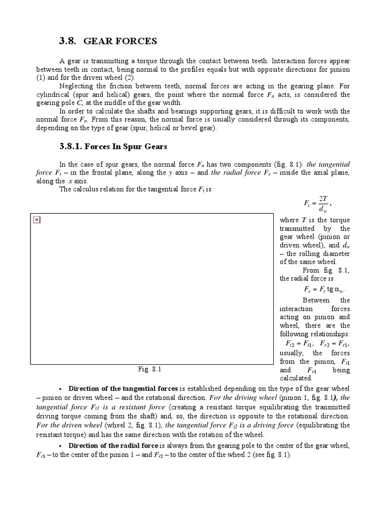 Gear Forces Explained | PDF | Gear | Machines