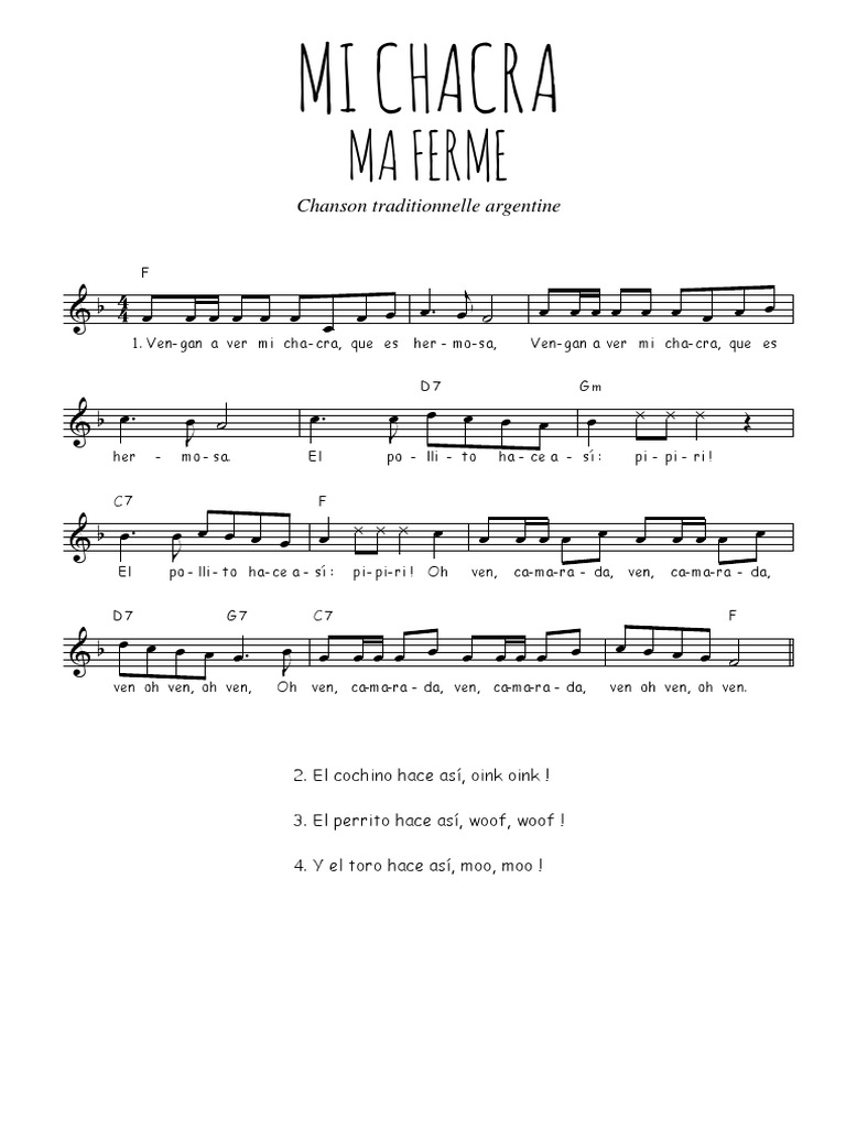 Traditionnel - Mi Chacra | PDF