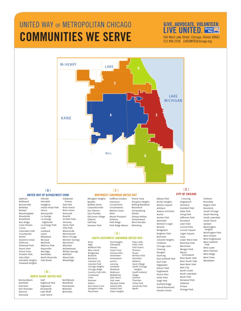 Communities We Serve: United Way Metropolitan Chicago | PDF