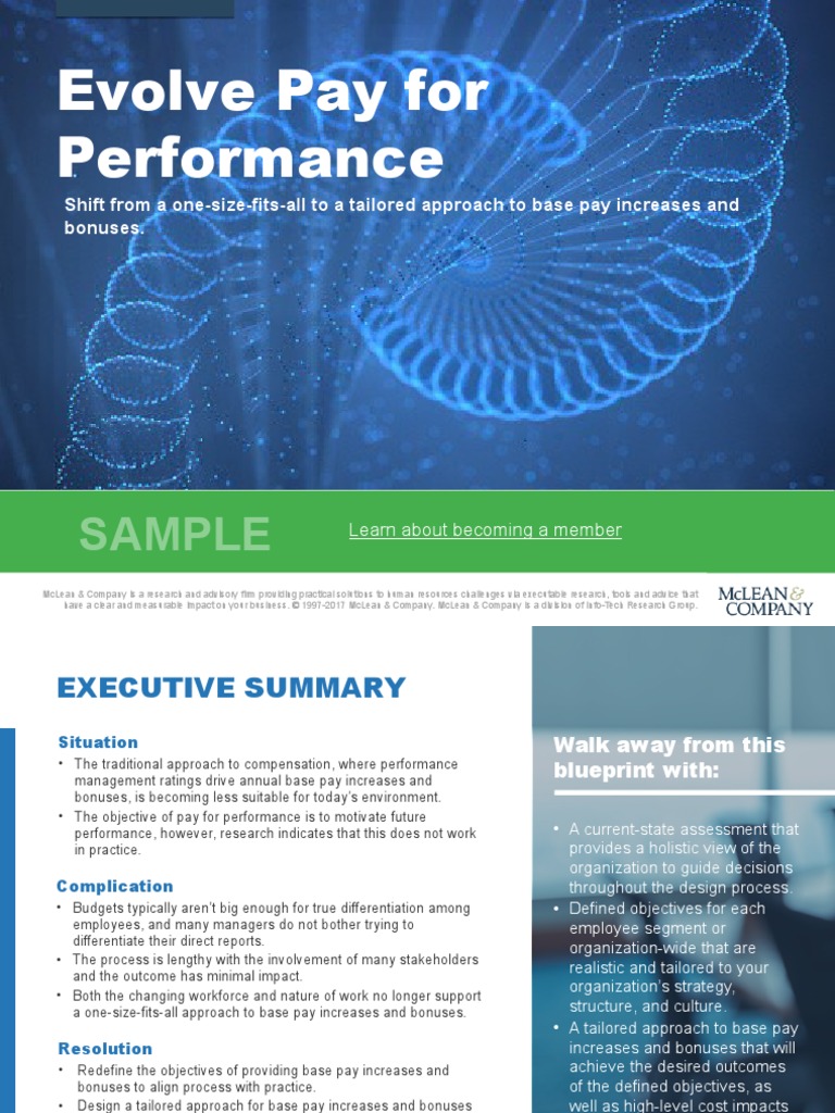 Evolve Pay For Performance: Sample | PDF | Employee Retention ...