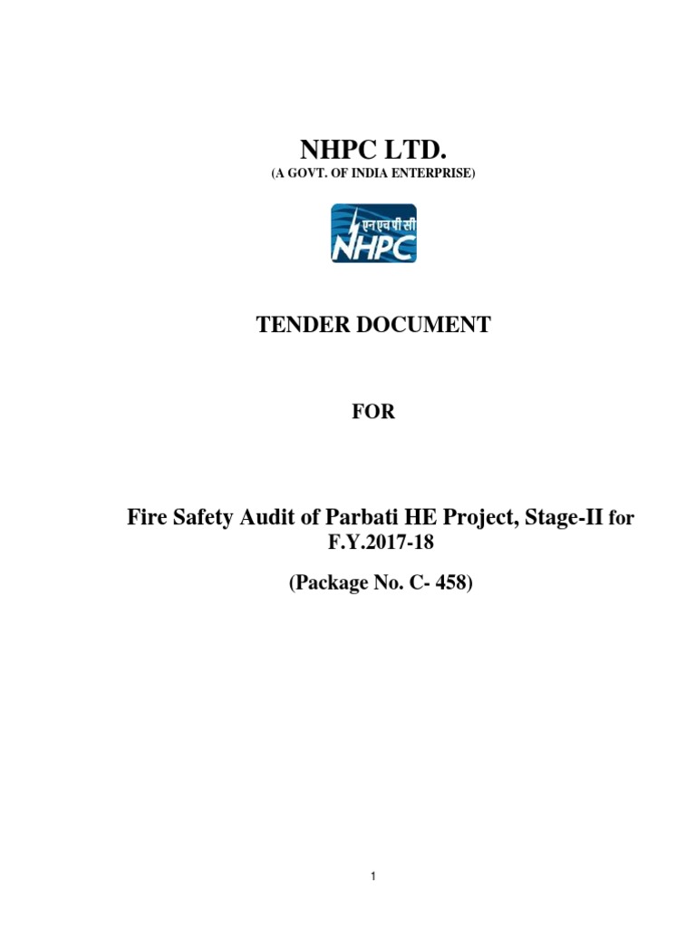 NHPC LTD.: Tender Document | PDF | Procurement | Specification (Technical Standard)